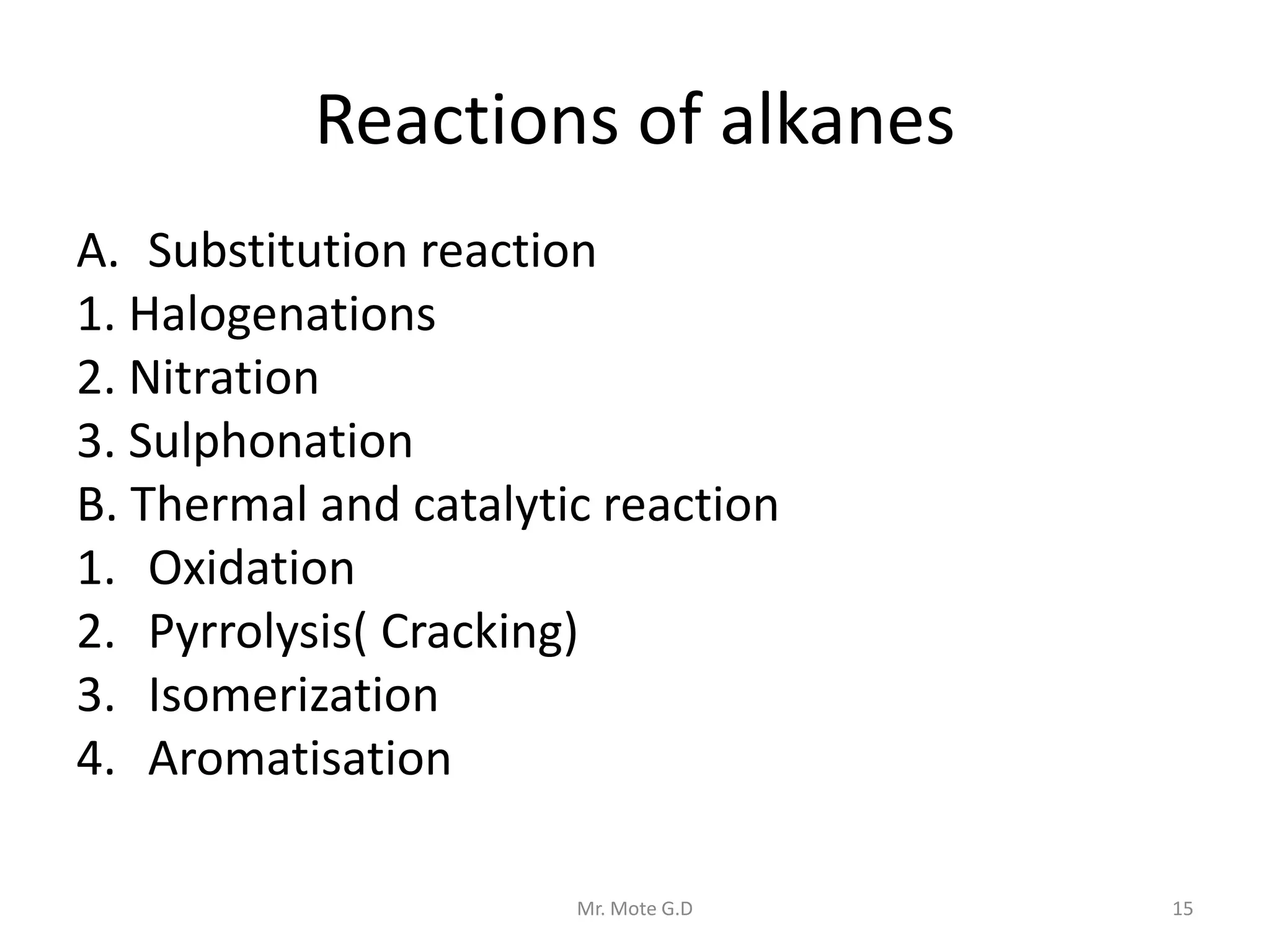 Alkane and alkenes | PDF
