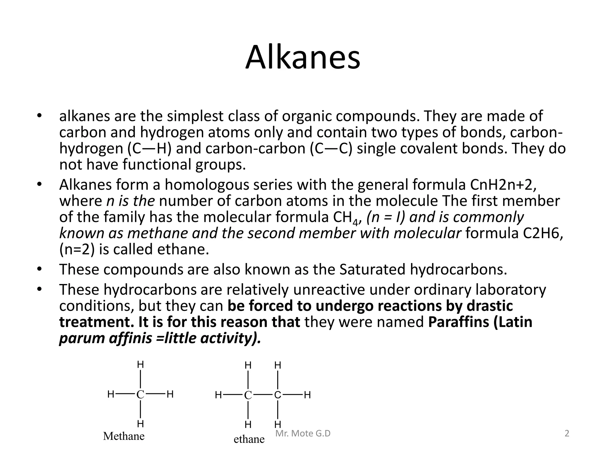 Alkane and alkenes | PDF