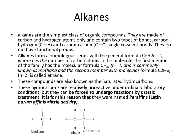 Alkane and alkenes | PDF
