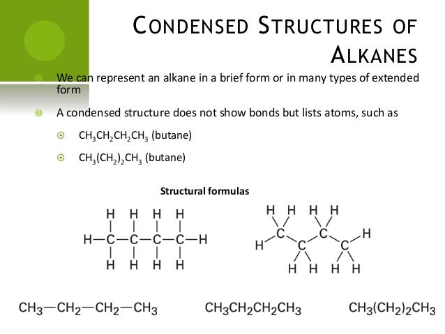 Alkane and cycloalkanes