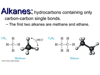 Alkanes | PPT | Chemistry | Science