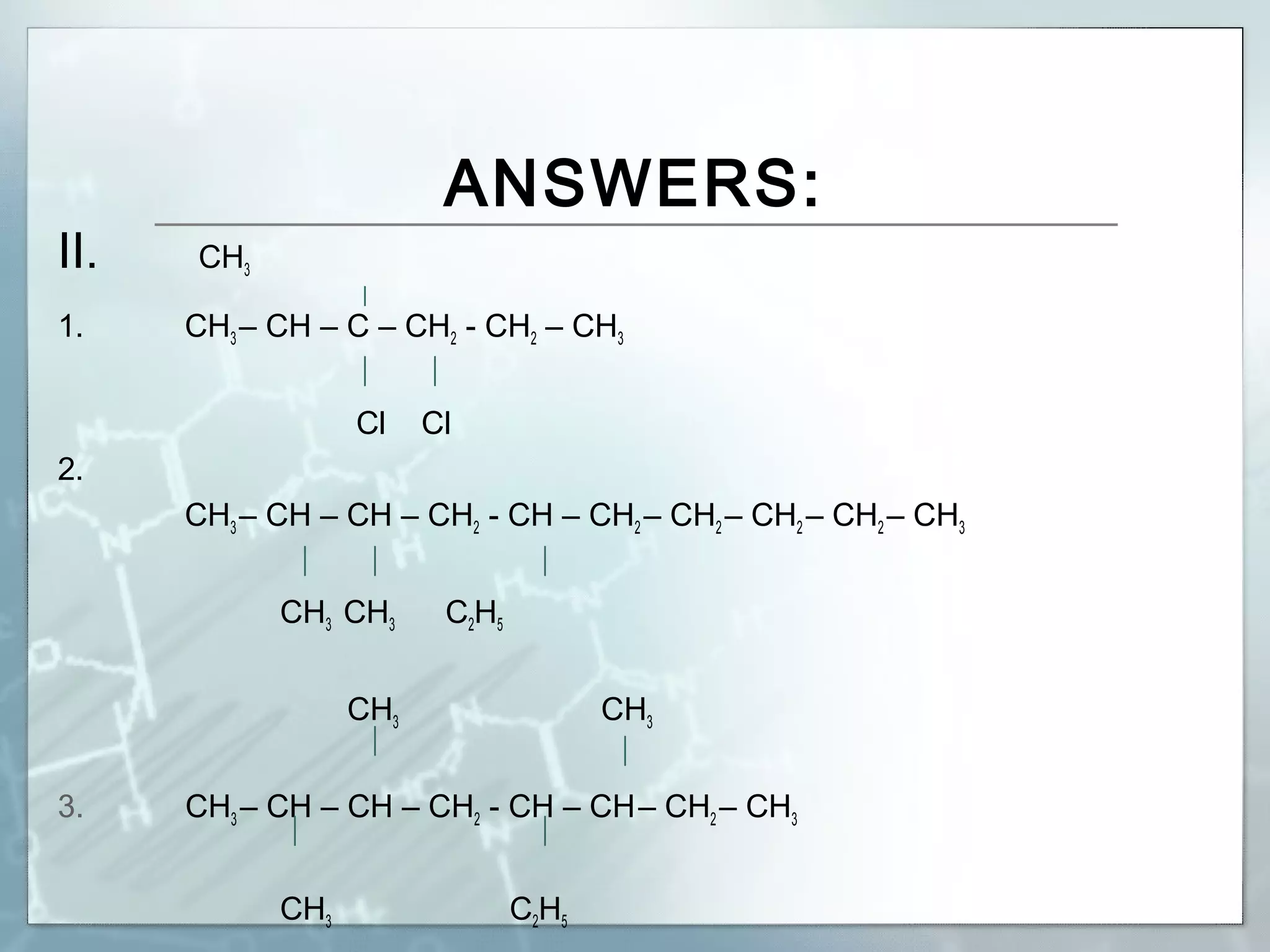 Alkanes | PPT | Chemistry | Science