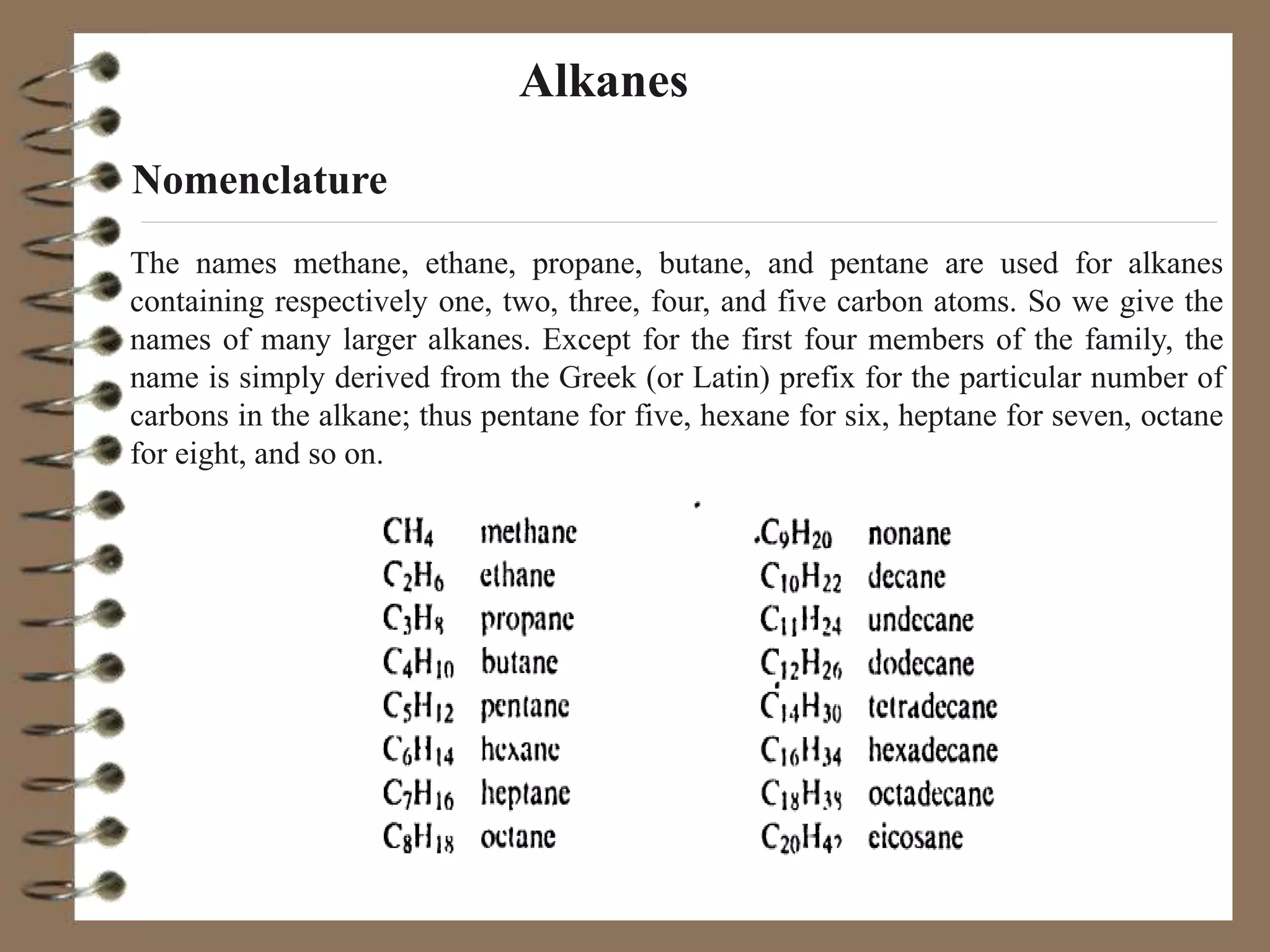 Alkanes compounds | PPT