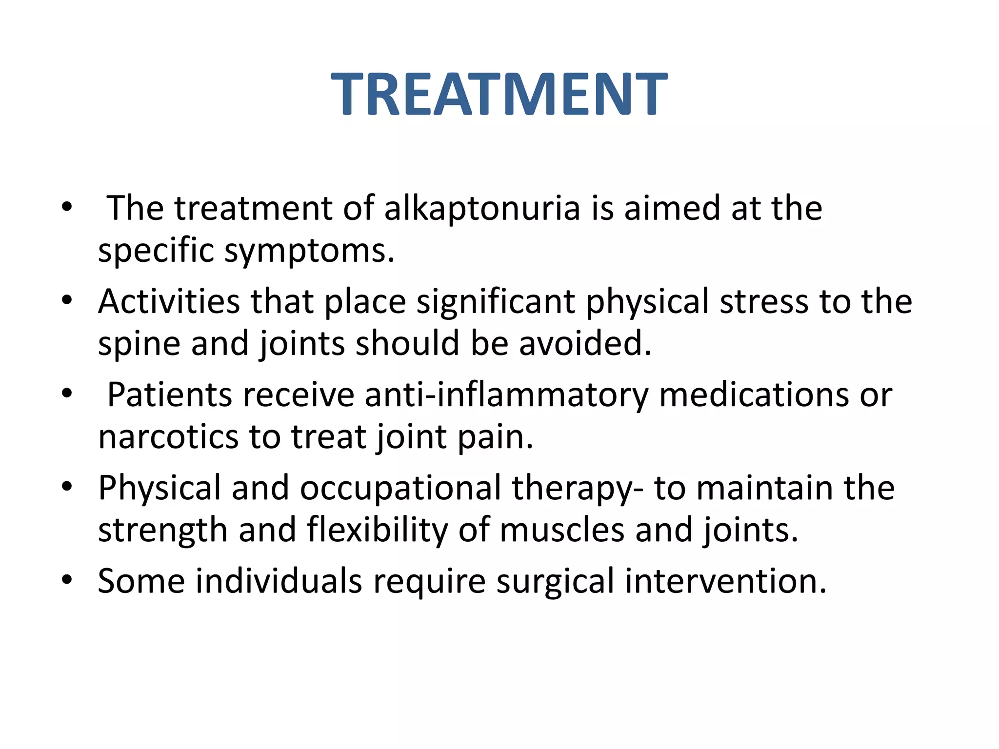 Alkaptonuria | PPTX