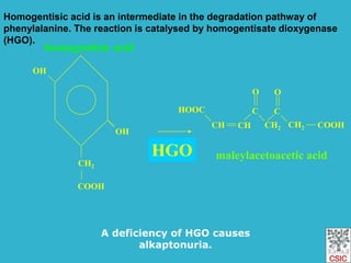 alkaptonuria a rare disease also called as black urine disease | PPT