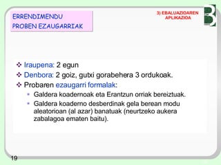 Ebaluazio Diagnostkoa | PPT