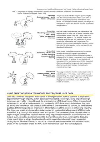 SUPPORTING NPD TEAMS IN INNOVATION: STRUCTURING USER DATA ON THE ...