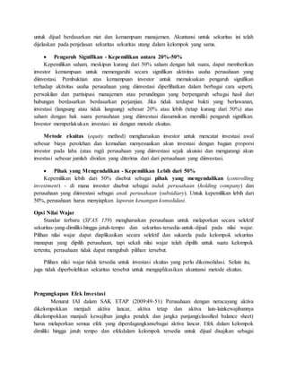 Alk bab 5 analisis aktivitas investasi-investasi antarperusahaan | DOCX