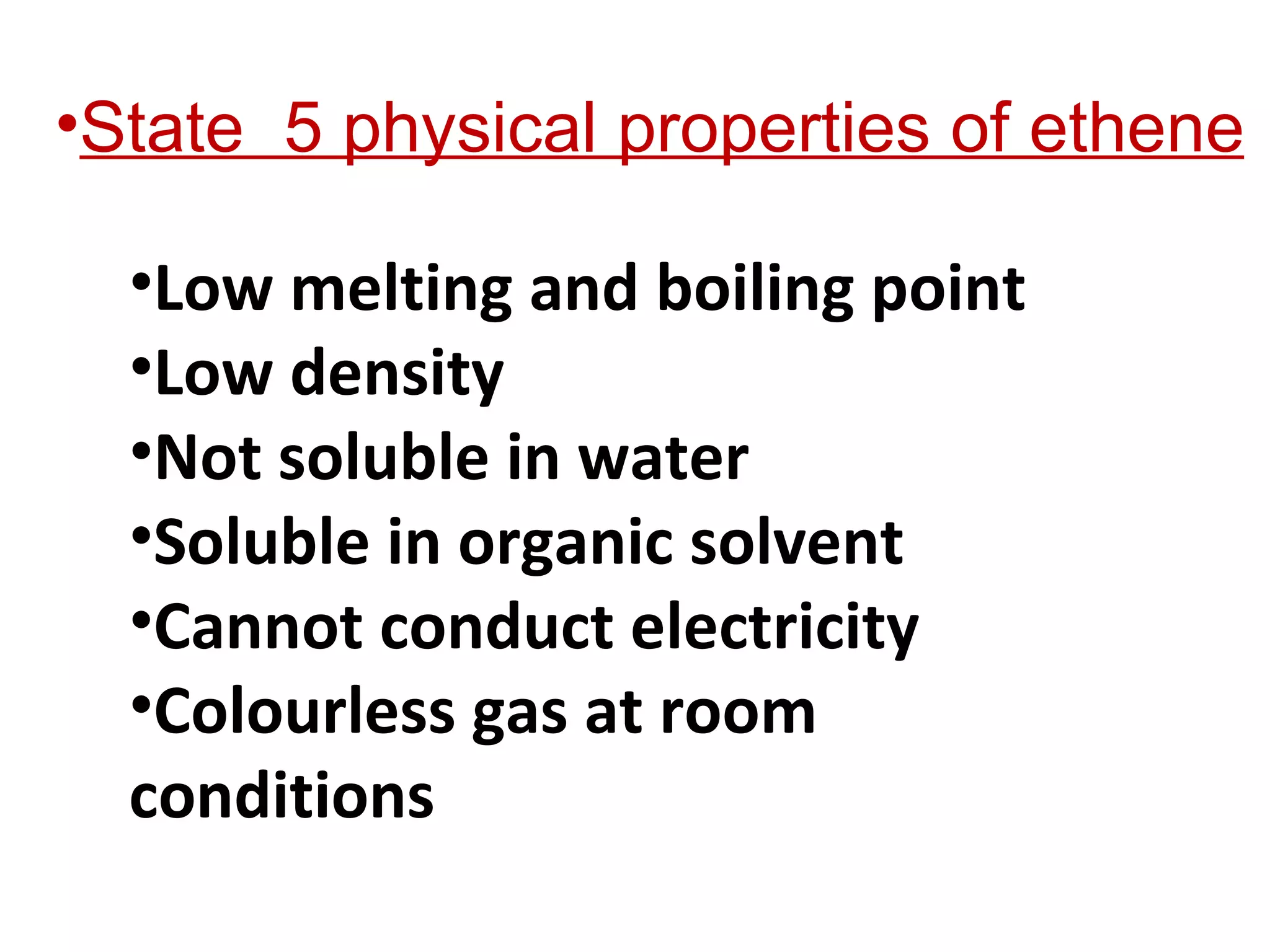 Alkene and alcohols =physical properties and chemical properties and ...