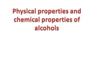 Alkene and alcohols =physical properties and chemical properties and ...