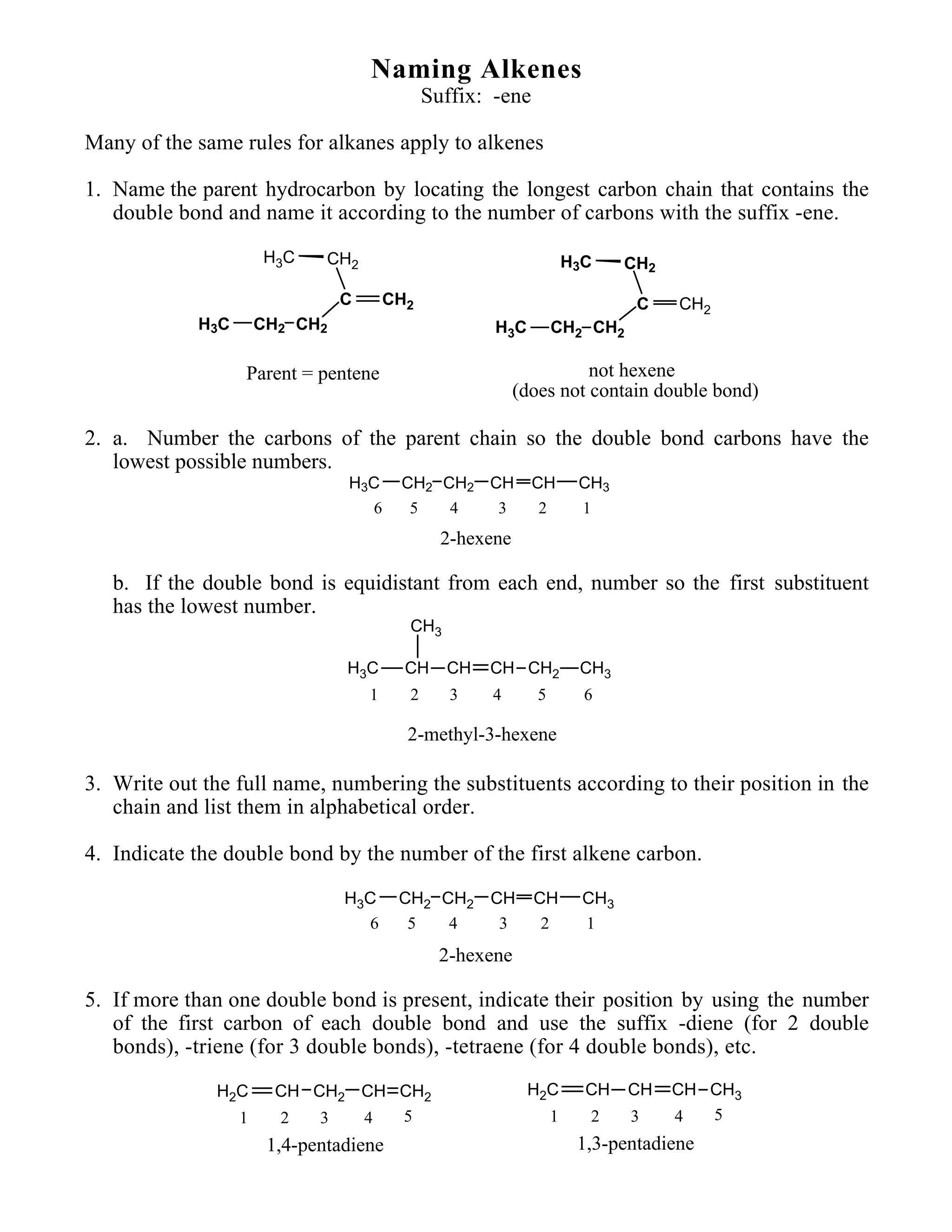 Alkenes | PDF