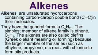 Alkenes and their preparation-HYDROCARBONS PART 2 | PPTX