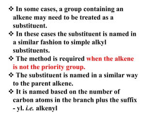 Alkenes as substituents | PPTX