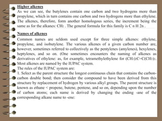 Alkenes compounds | PPT | Chemistry | Science