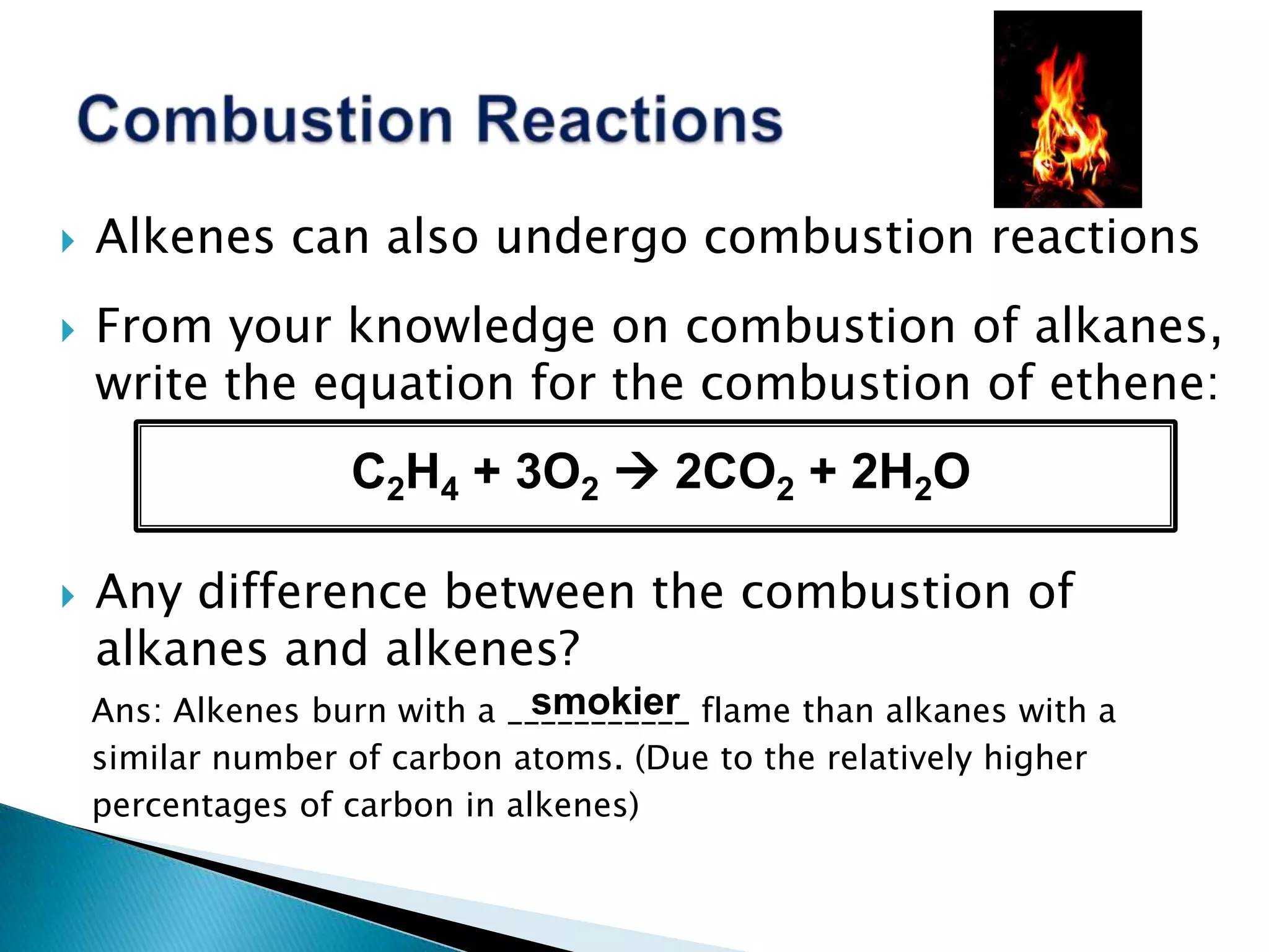 Alkenes ppt slides | PPTX