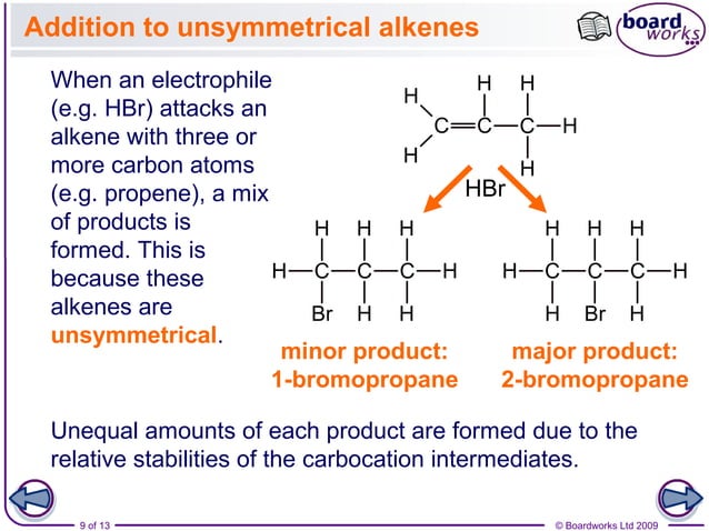 Alkenes part 2 addition reactions | PPT | Chemistry | Science