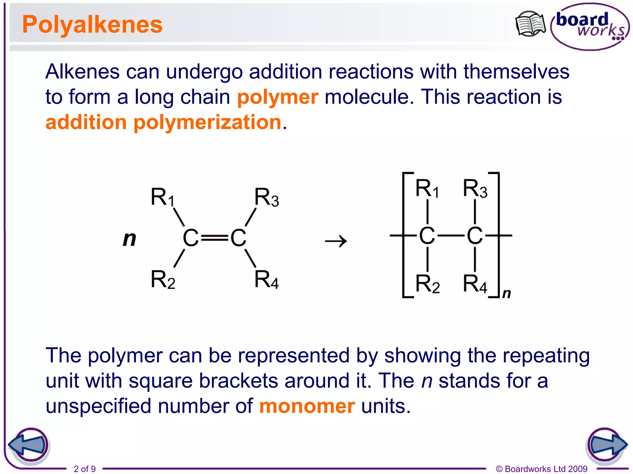 Alkenes part 3 polymerization | PPT