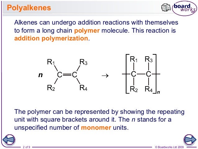 Alkenes part 3 polymerization