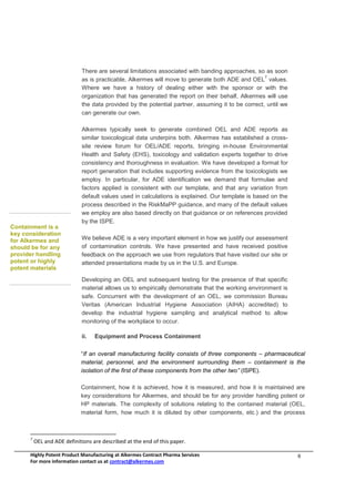 Alkermes high potency whitepaper 2014 | PDF