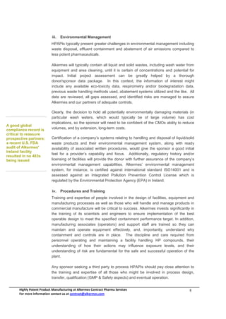 Alkermes high potency whitepaper 2014 | PDF