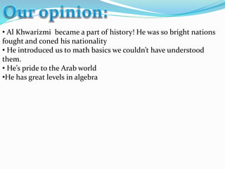 Al khawarizmi project | PPTX
