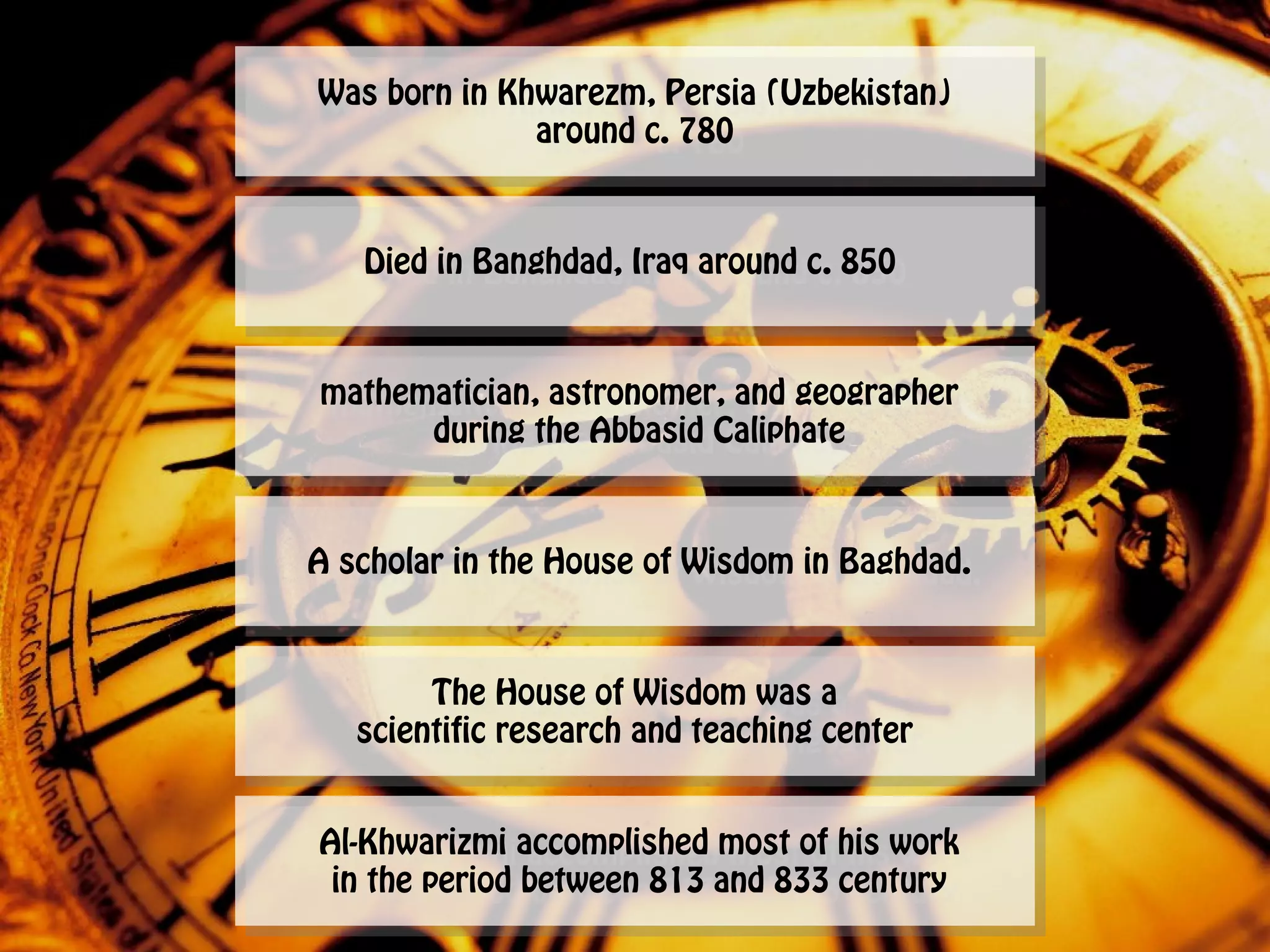 Al-khwarizmi | PPT | Islam | Religion & Spirituality