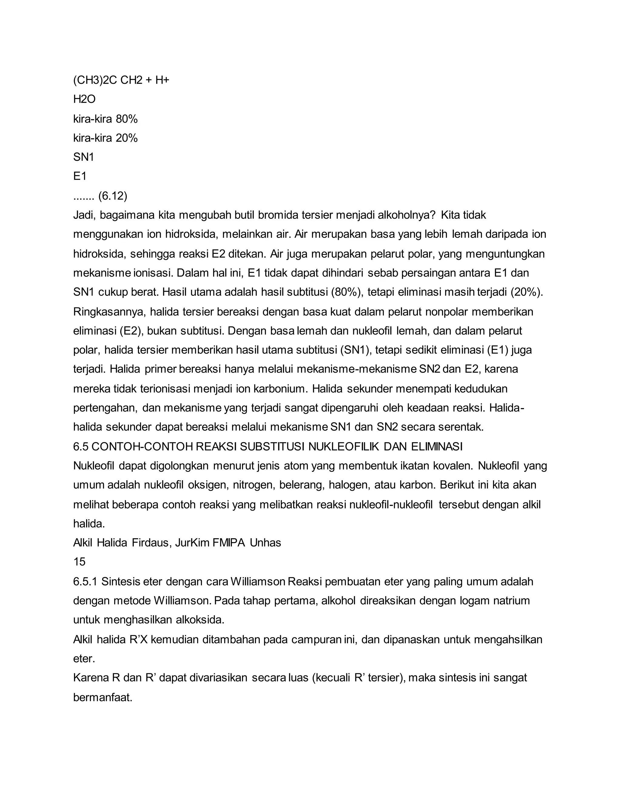 Alkil halida oleh dr | DOCX