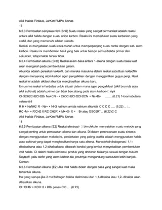 Alkil halida oleh dr | DOCX