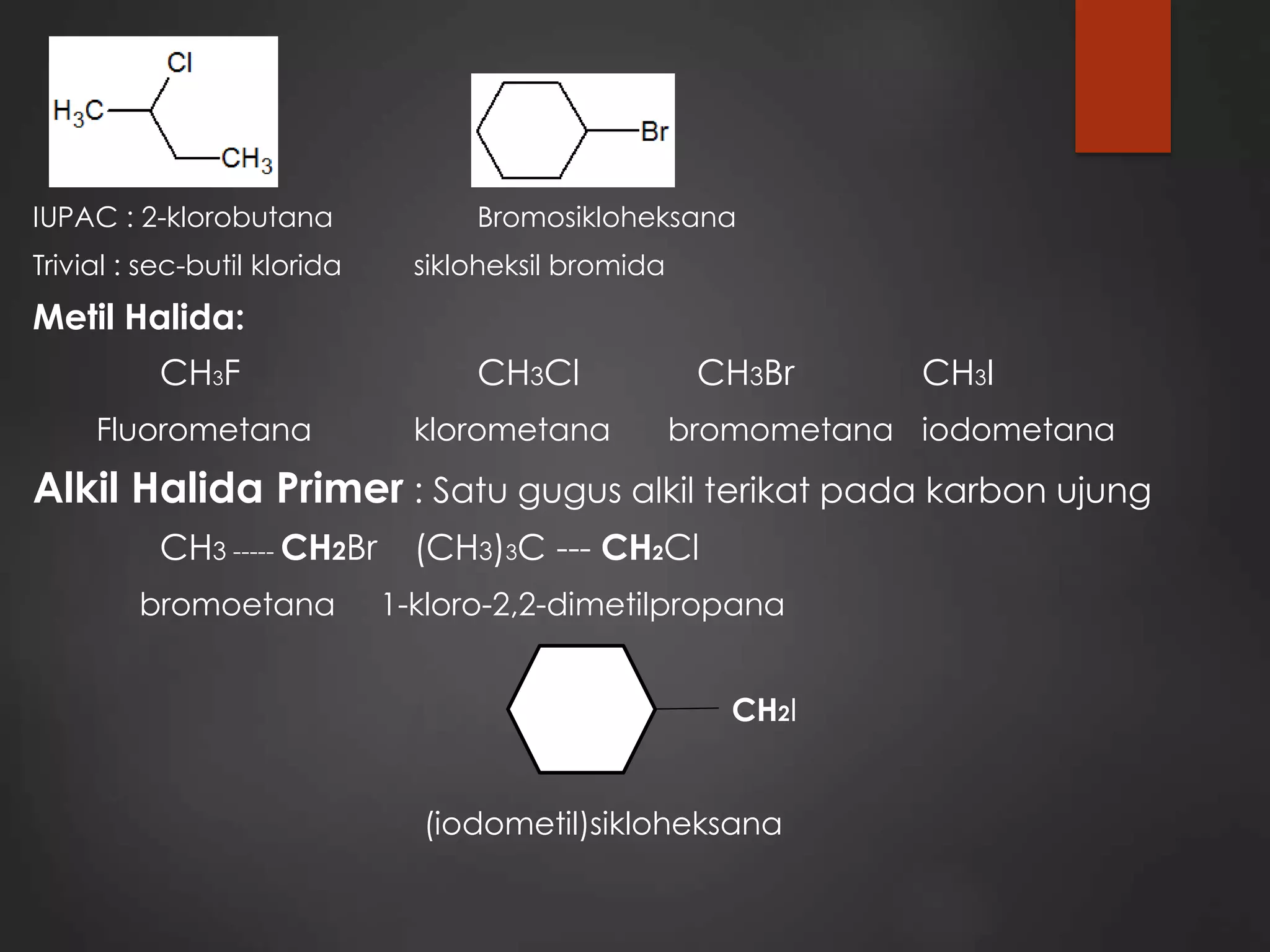 Alkil halida ; subtitusi dan eliminasi | PPTX