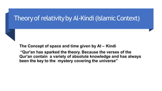 Al kindi and relativity theory | PPTX