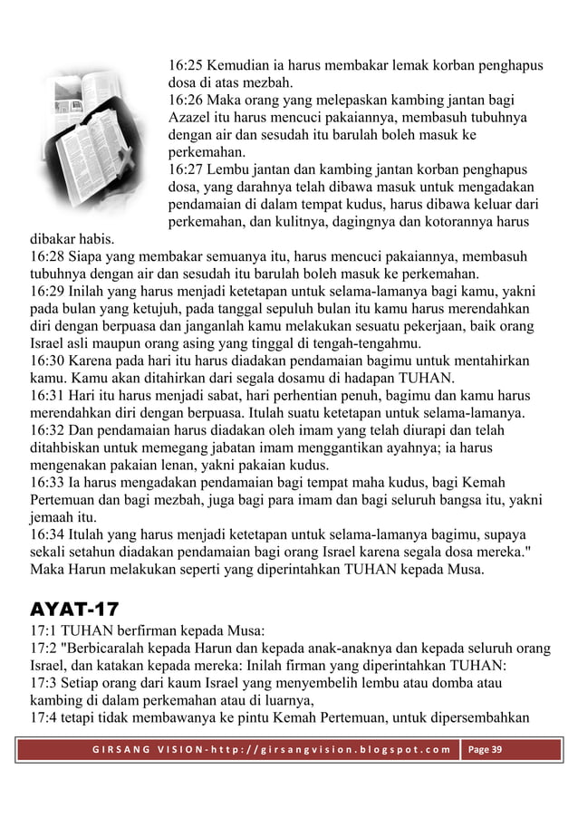 ALKITAB INDONESIA-KITAB IMAMAT | PDF