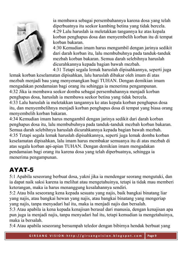 ALKITAB INDONESIA-KITAB IMAMAT | PDF