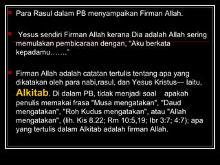 Alkitab adalah firman allah | PPT