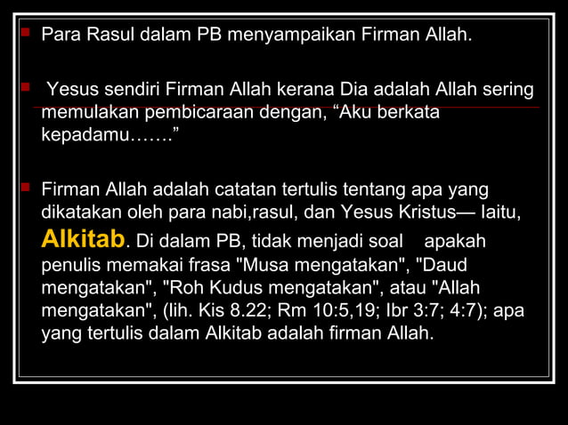 Alkitab adalah firman allah | PPT