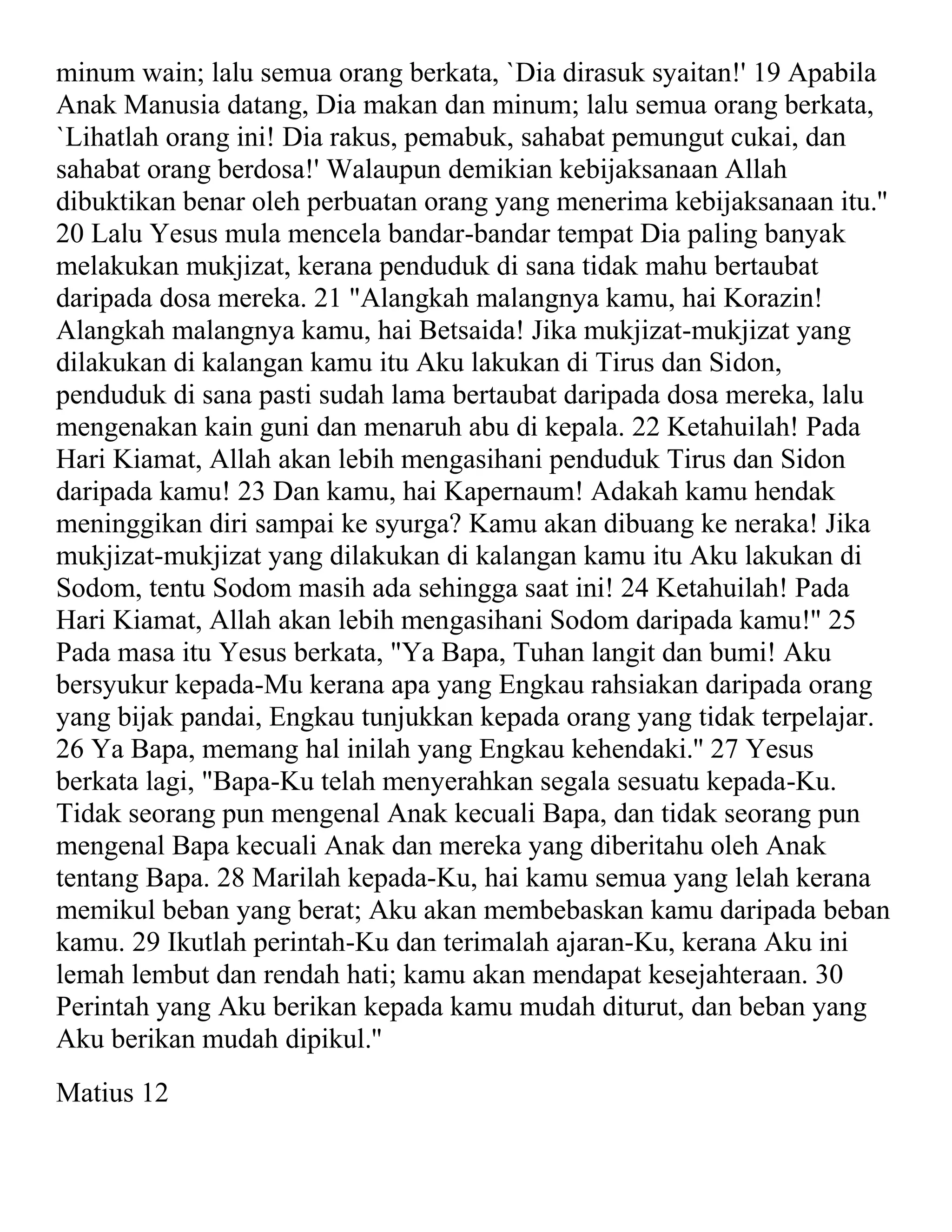 Alkitab bahasa melayu malay bible - new testament | PDF