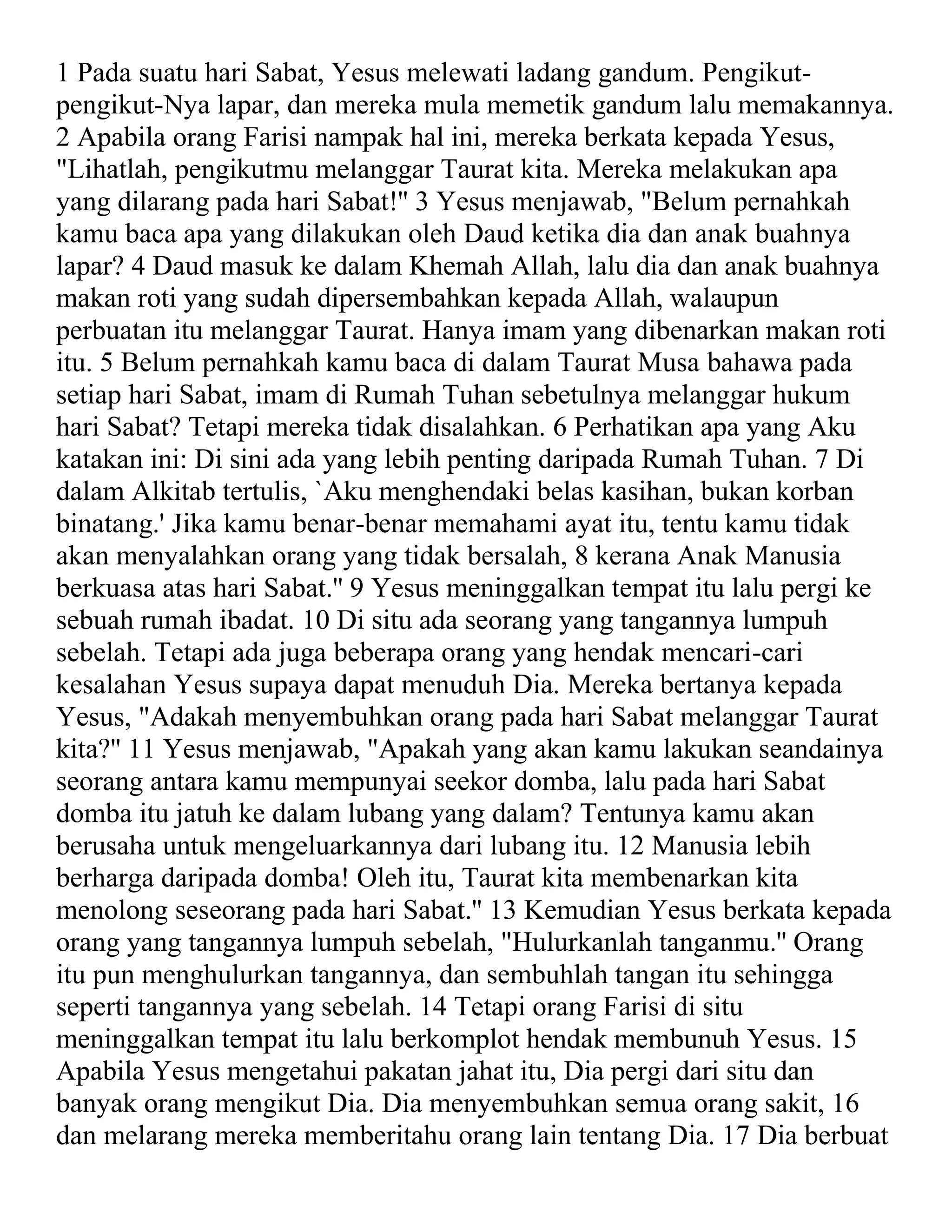 Alkitab bahasa melayu malay bible - new testament | PDF