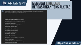 Materi Presentasi Alkitab GPT - A Conversational Bible | PDF