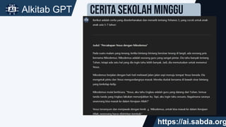 Materi Presentasi Alkitab GPT - A Conversational Bible | PDF