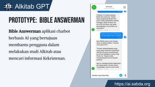 Ministry Learning Center: Seminar Seri AI Talks - Alkitab GPT | PPT