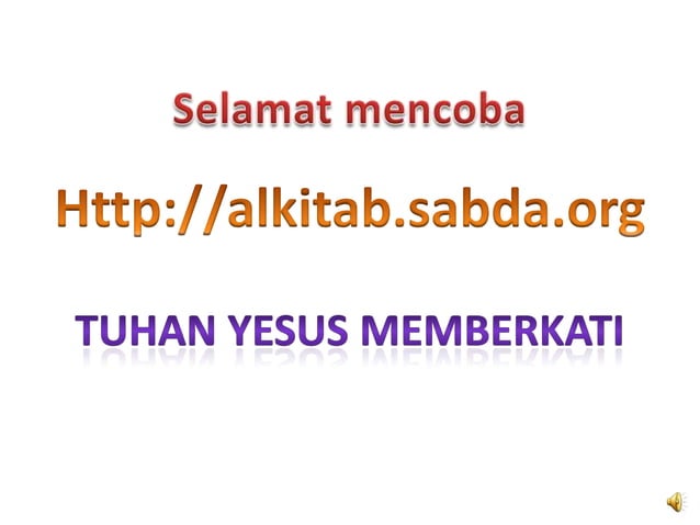 Alkitab SABDA dengan Narasi | PPTX