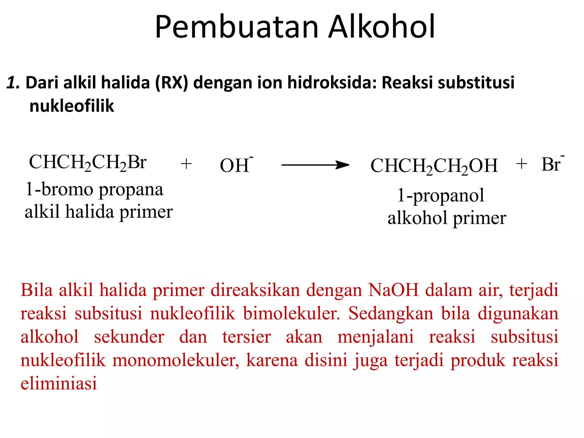 Kimia Organik (Alkohol dan eter) | PPTX