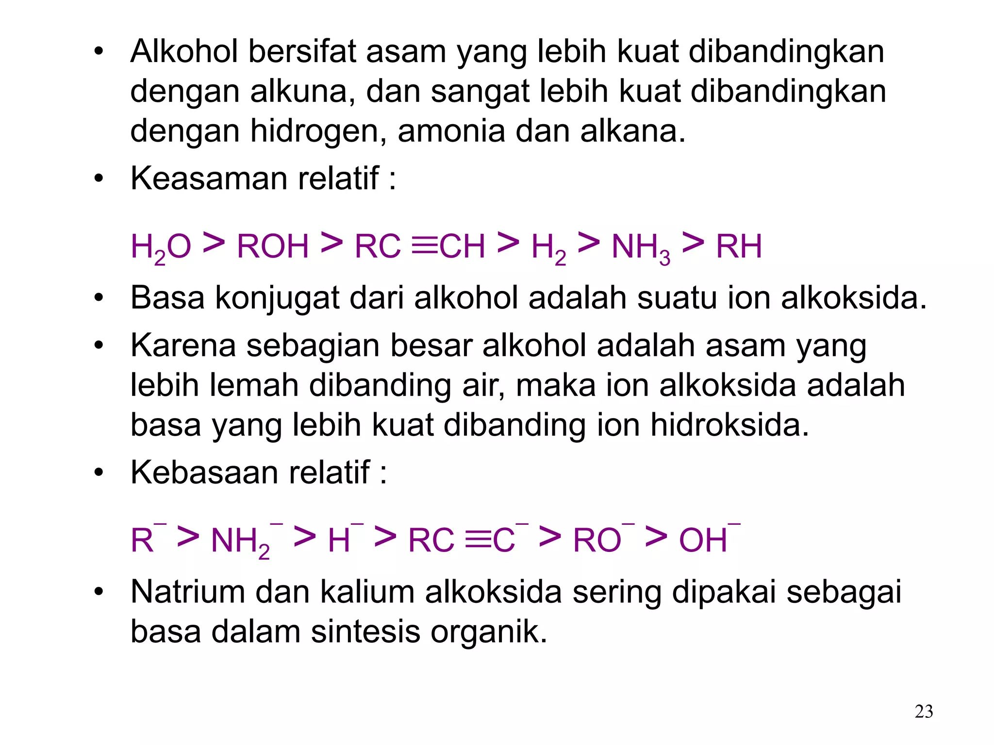 Kimia Organik (Alkohol dan eter) | PPTX