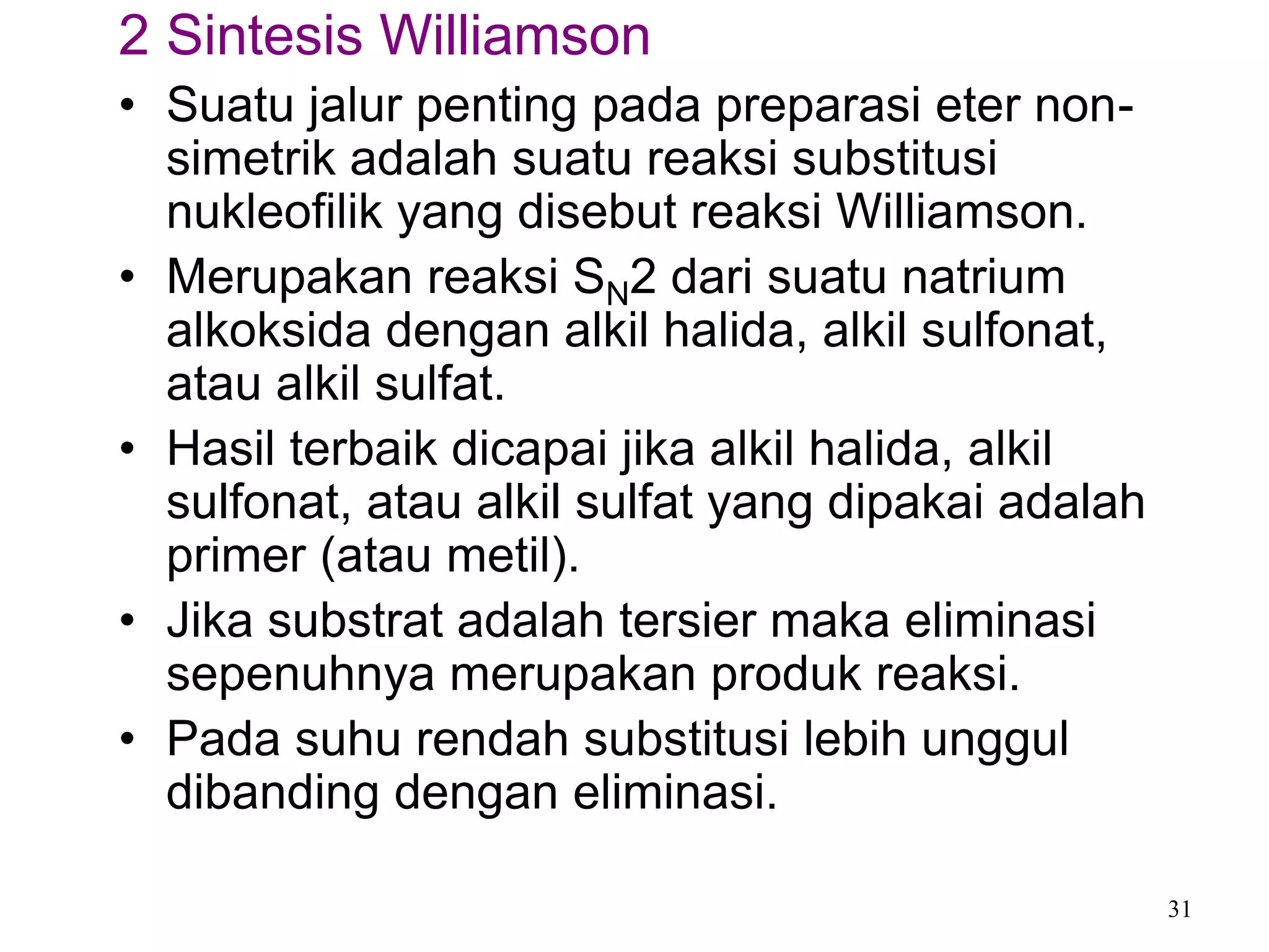 Kimia Organik (Alkohol dan eter) | PPTX