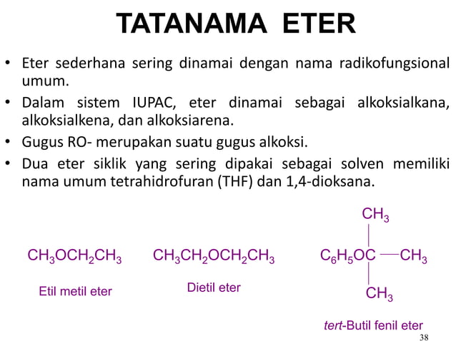 Kimia Organik (Alkohol dan eter) | PPTX