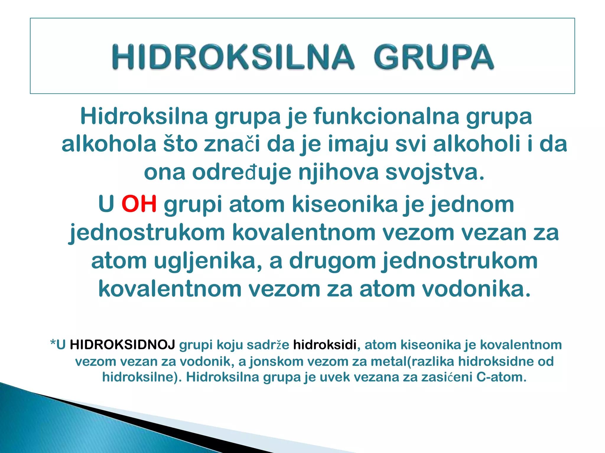 Alkoholi | PPTX