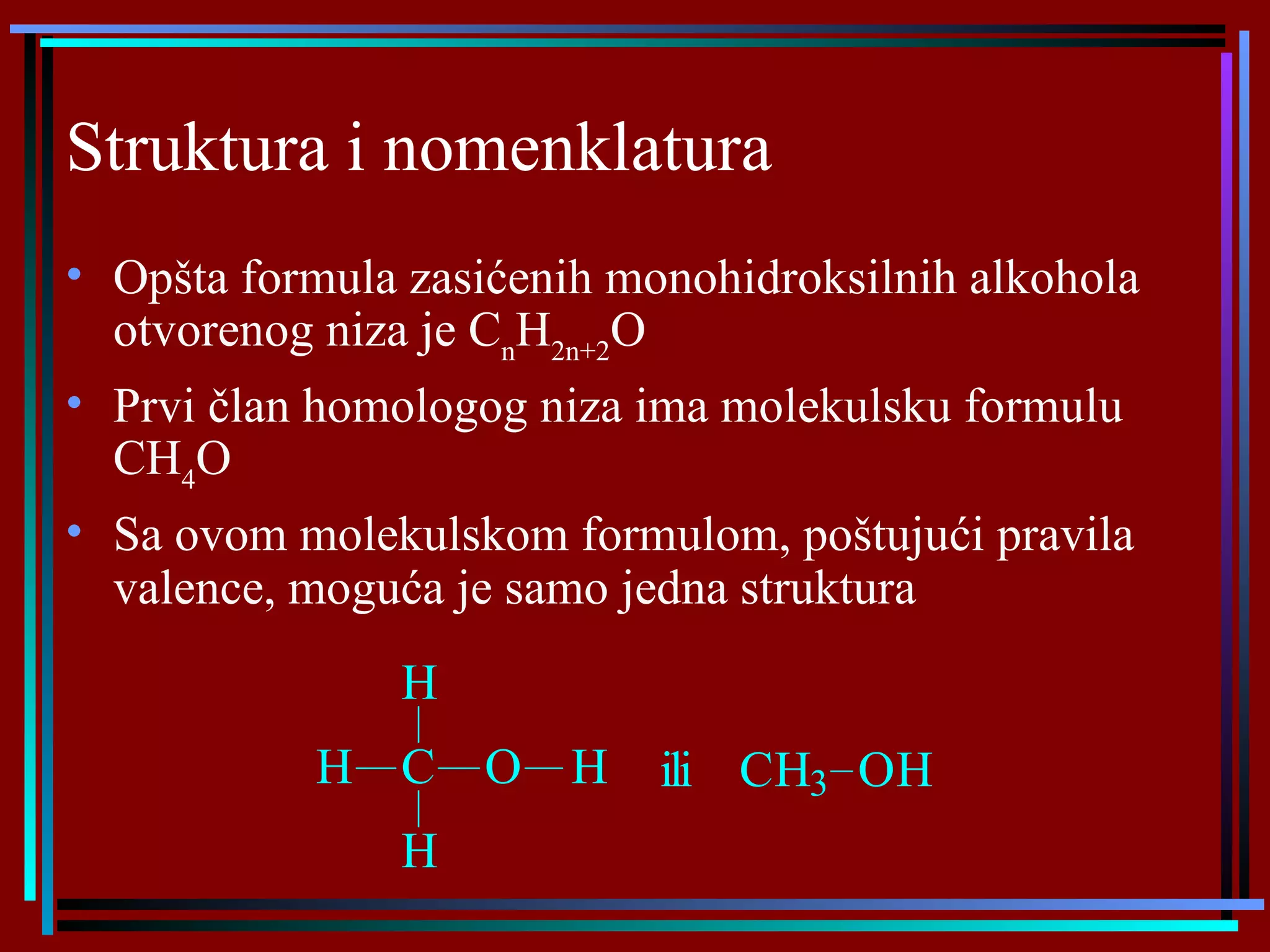 Alkoholi za kizu | PPT