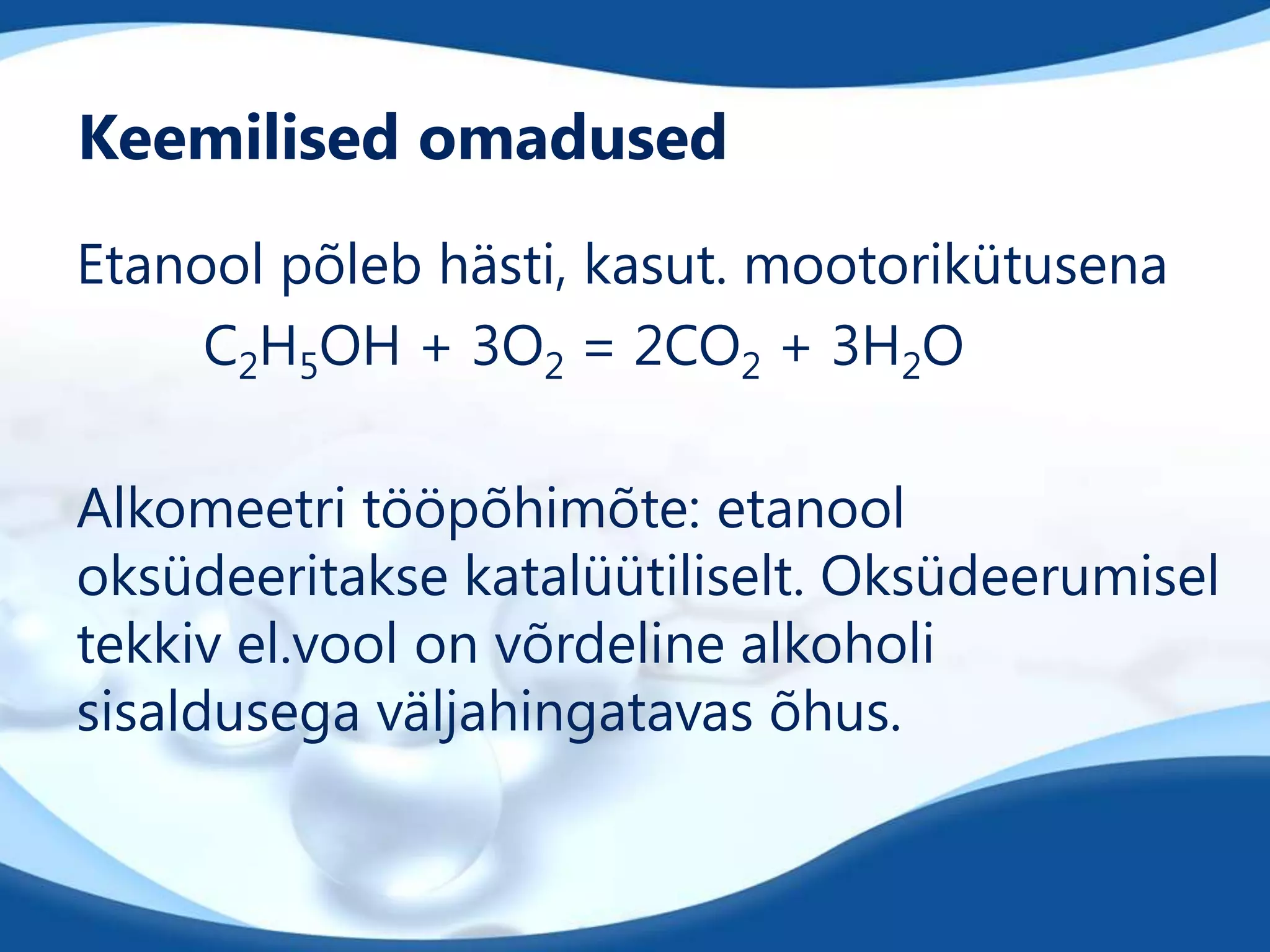 Alkoholid, eetrid, fenoolid | PPTX
