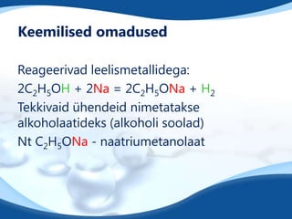 Alkoholid, eetrid, fenoolid | PPTX