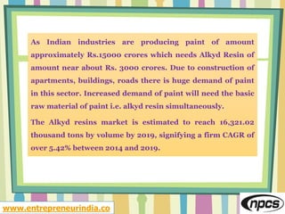 Alkyd Resins Manufacturing, Formulation and Processing | PPTX