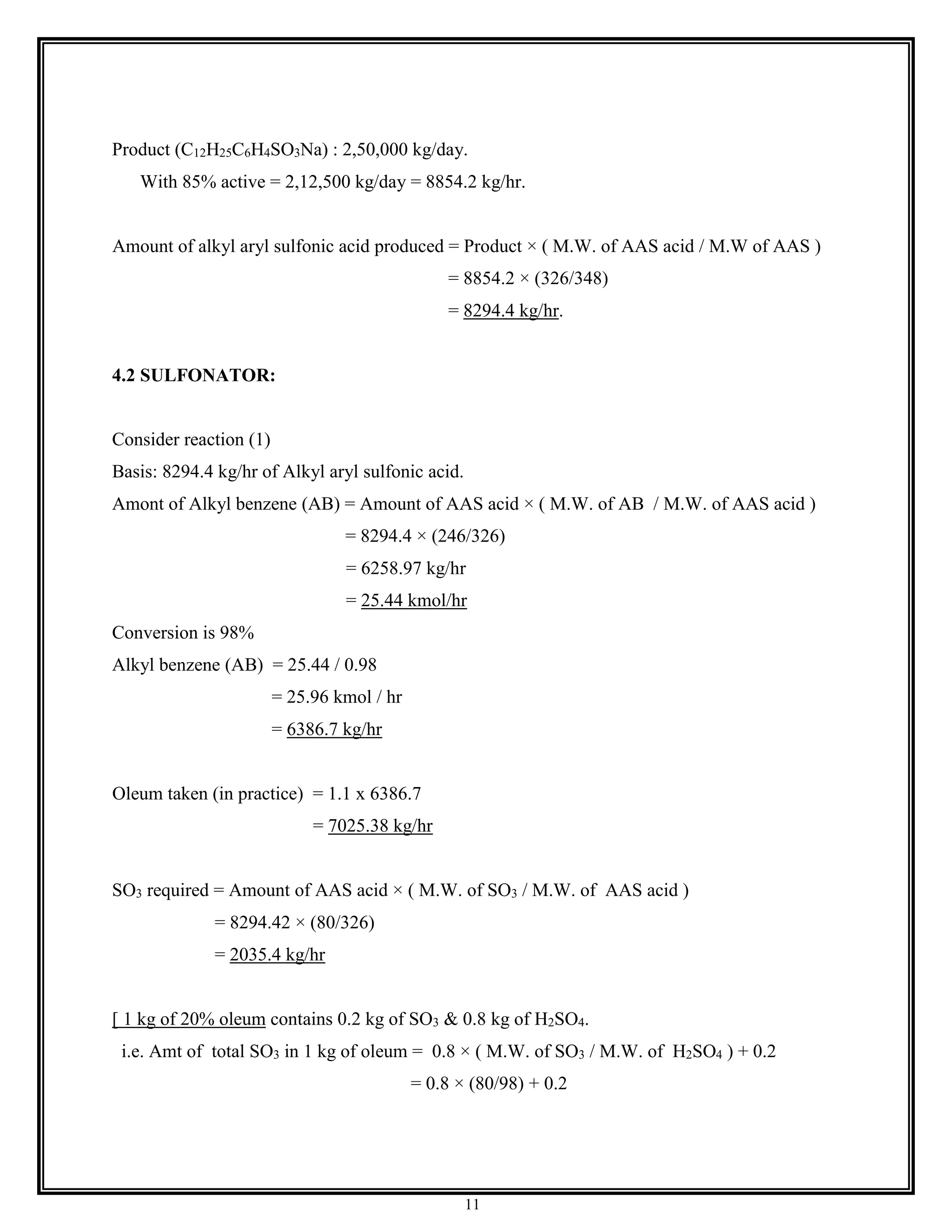 Alkyl aryl sulfonate project report | PDF